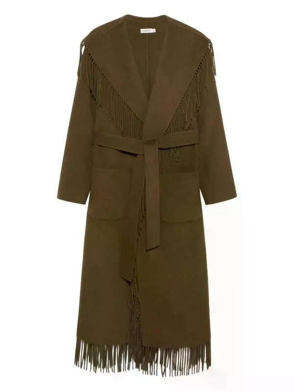 Simkhai Fringe-trimmed Belted Coat
