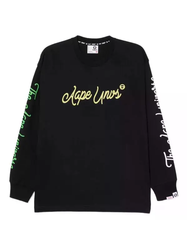 AAPE BY *A BATHING APE Logo-print Cotton T-shirt - Black