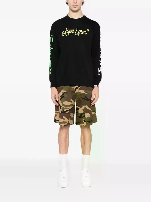 AAPE BY *A BATHING APE Logo-print Cotton T-shirt - Black
