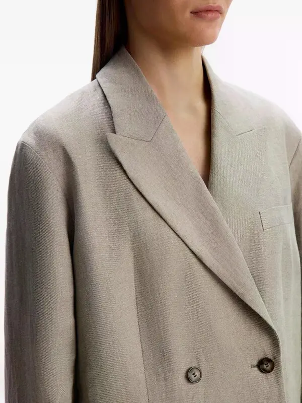 12 STOREEZ Double-breasted Linen Blazer