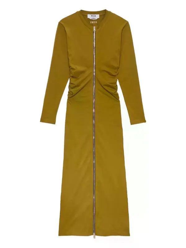MSGM Zip-front Gathered Dress