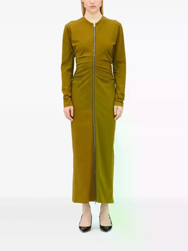 MSGM Zip-front Gathered Dress