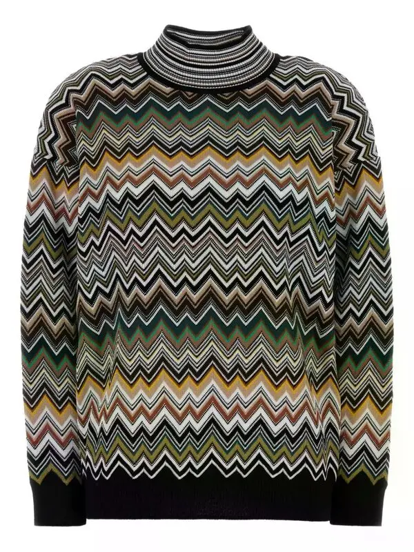 Missoni Zigzag-pattern High-neck Sweater