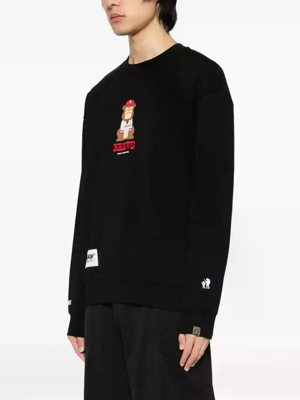AAPE BY *A BATHING APE Embroidered-logo Sweatshirt - Black