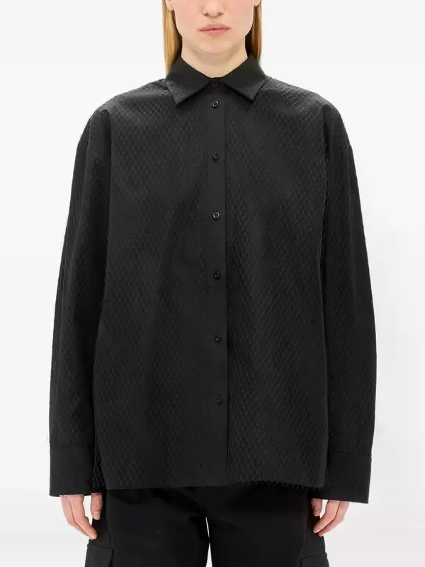 MSGM Textured Long Sleeve Shirt