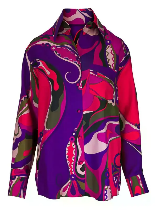 Emilio Pucci Graphic-pattern Shirt - Purple
