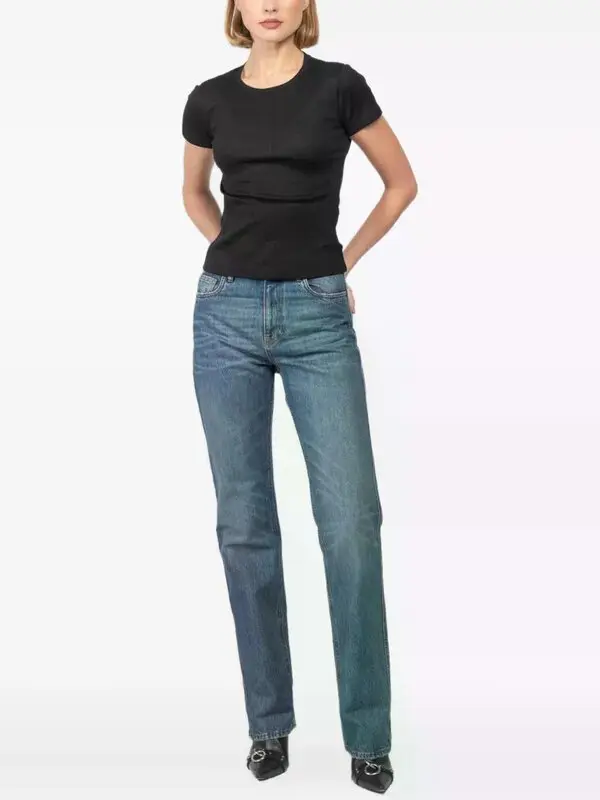 AYA MUSE Crew-neck Ribbed T-shirt