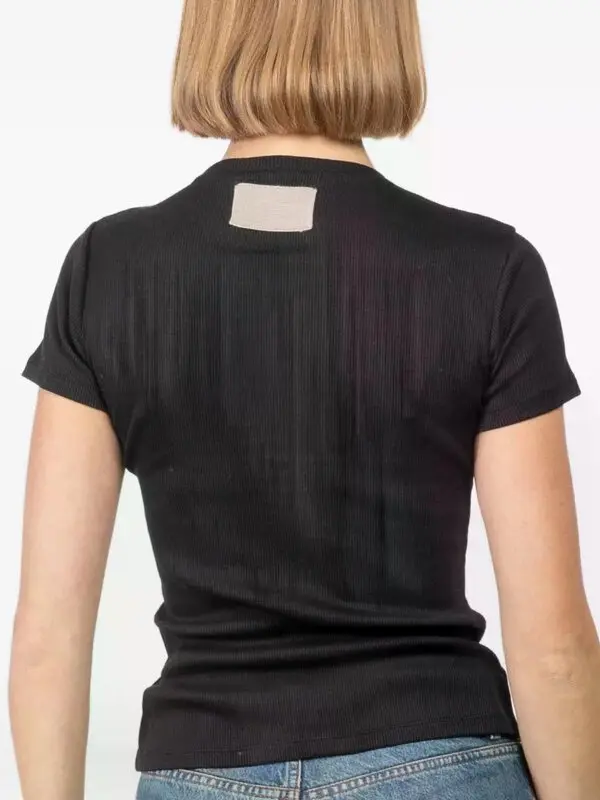 AYA MUSE Crew-neck Ribbed T-shirt