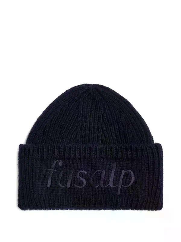 Fusalp Embroidered Ribbed Beanie - Blue