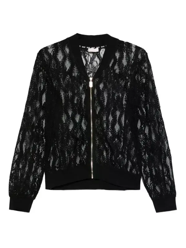 Liu Jo Lace-panel Zip-front Cardigan