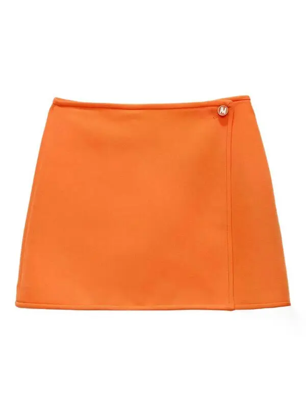 MSGM Button-fastening Mini Skirt - Orange