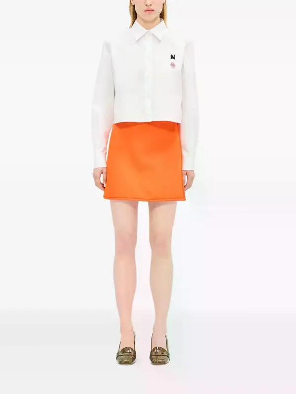 MSGM Button-fastening Mini Skirt - Orange