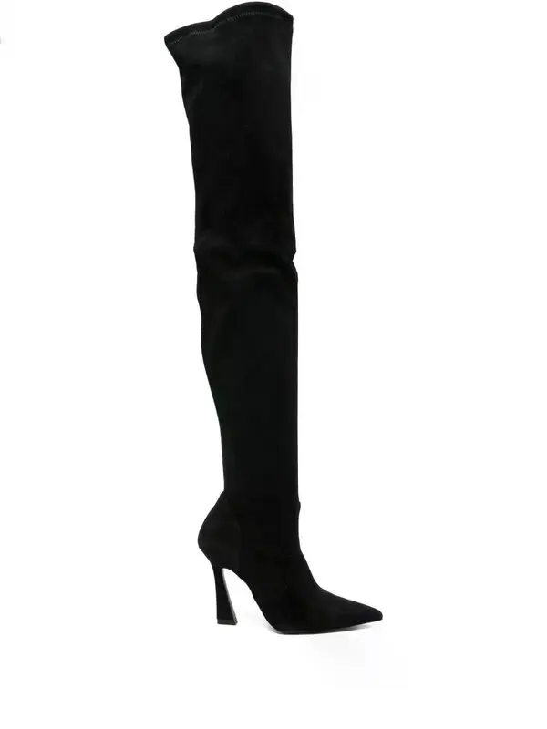 STUART WEITZMAN Suede Boots With Sculpted Heel