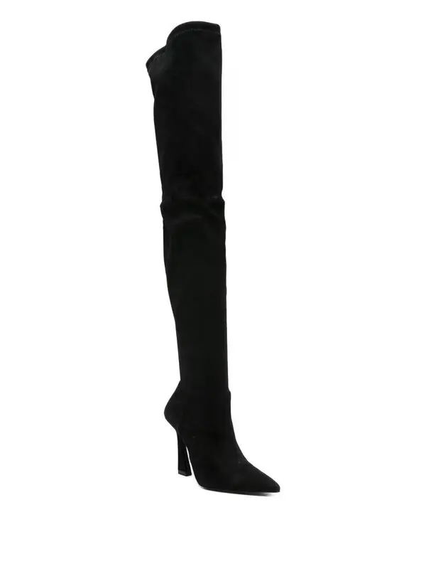 STUART WEITZMAN Suede Boots With Sculpted Heel