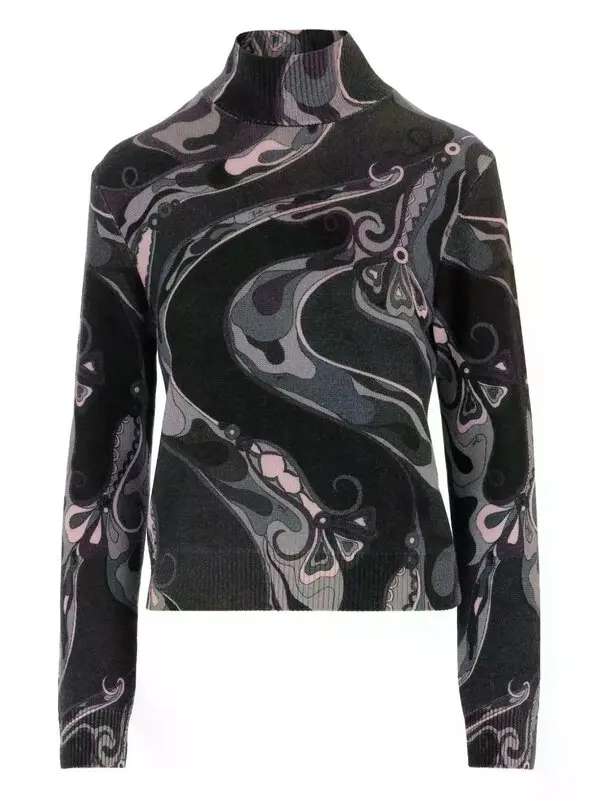 Emilio Pucci Orchidee-print Wool Sweater