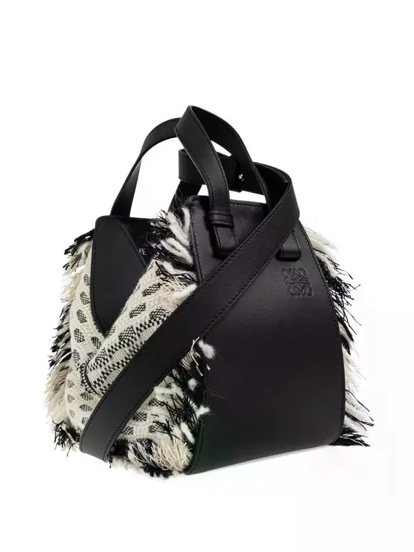 Loewe X Albers Compact Hammock Fringed Leather Tote Bag