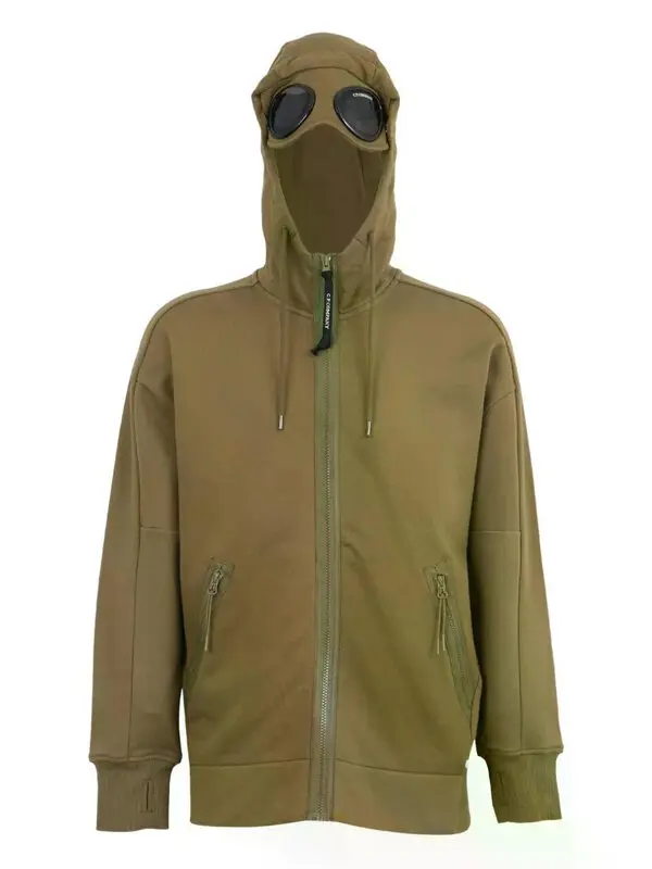 C.P. COMPANY Goggle Zip-up Hoodie - Green