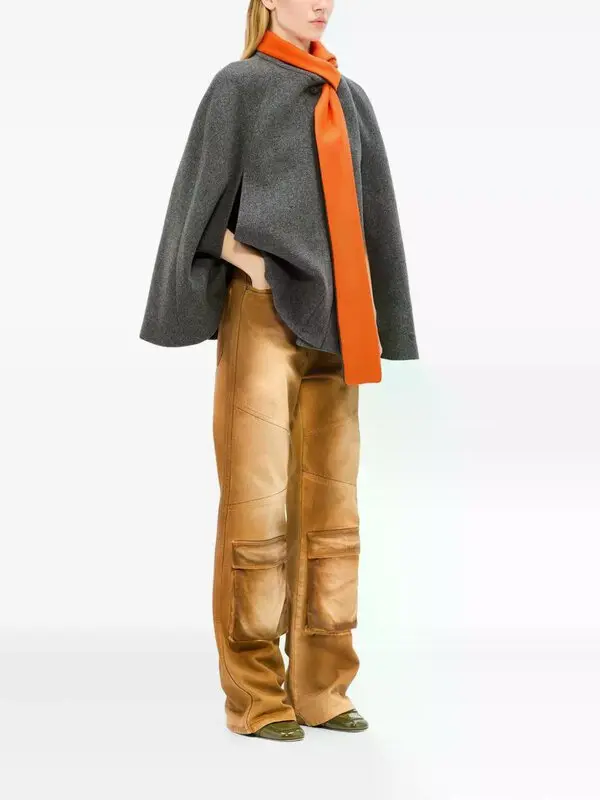 MSGM Attached-scarf Cape - Grey