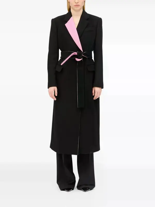 MSGM Double-breasted Belted Coat