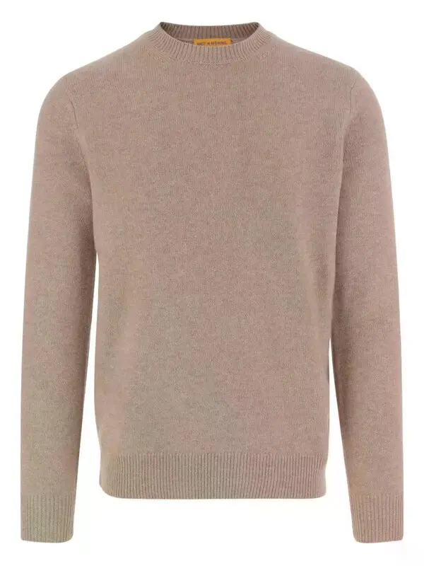 Guest In Residence Crew-neck Ribbed-hem Cashmere Sweater - Neutrals