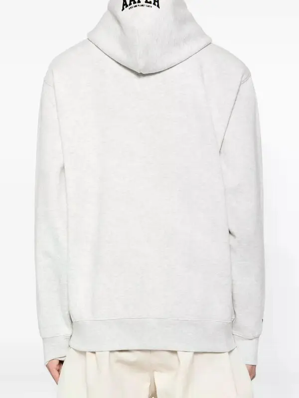 AAPE BY *A BATHING APE Logo-appliqué Hoodie - Grey