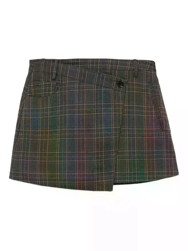 B+AB Checked Mini Skirt