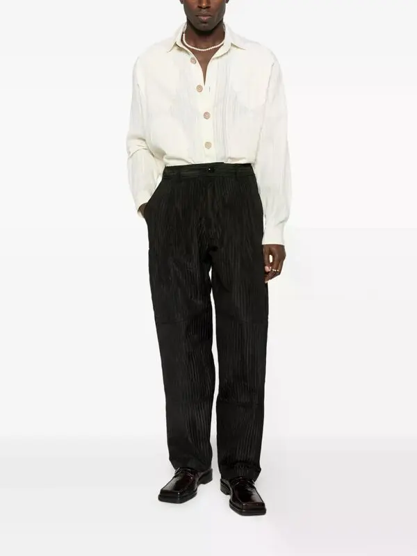 LABRUM Pleat-texture Cargo Trousers