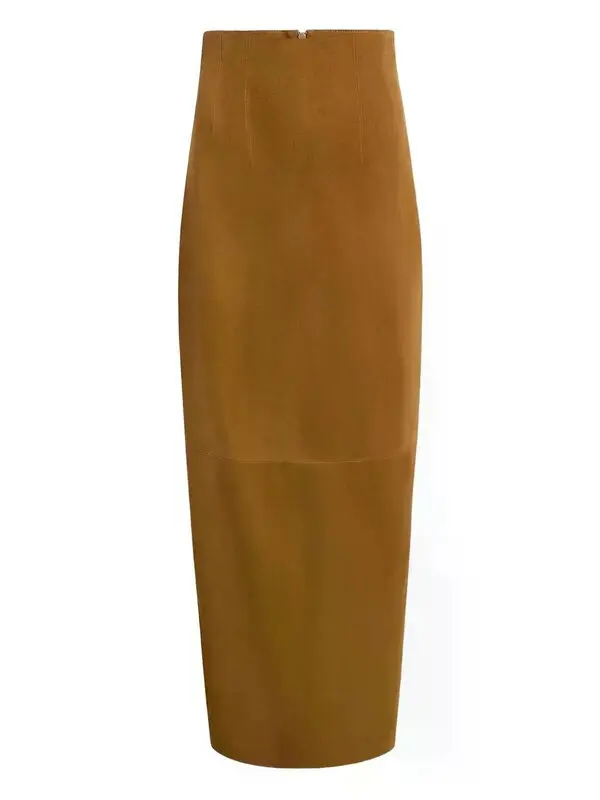 Khaite Suede Maxi Skirt