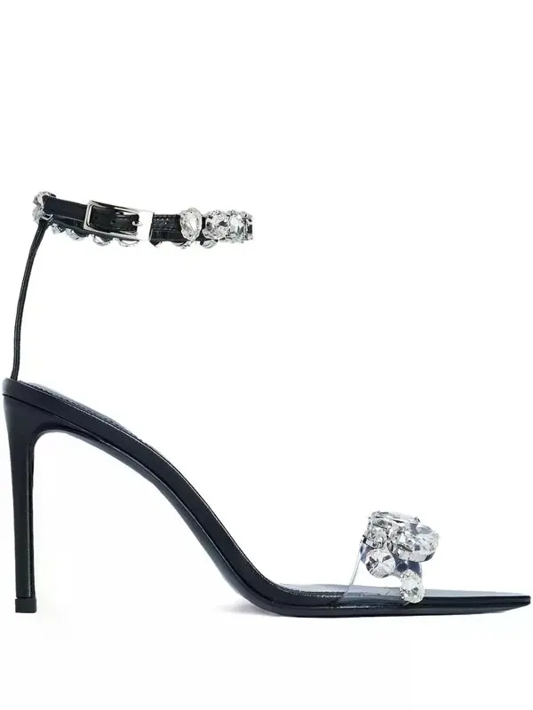 Retrofete 90mm Hanna Heeled Sandals - Black