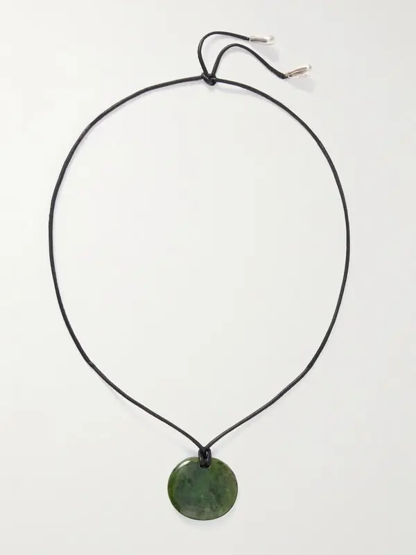 SOPHIE BUHAI Small Full Moon Cord Necklace - Green
