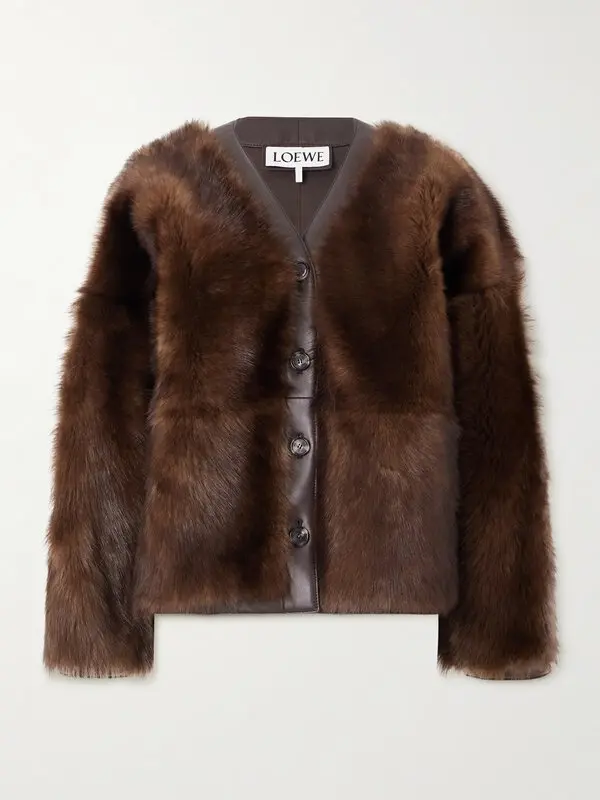Loewe Shearling Jacket - Brown