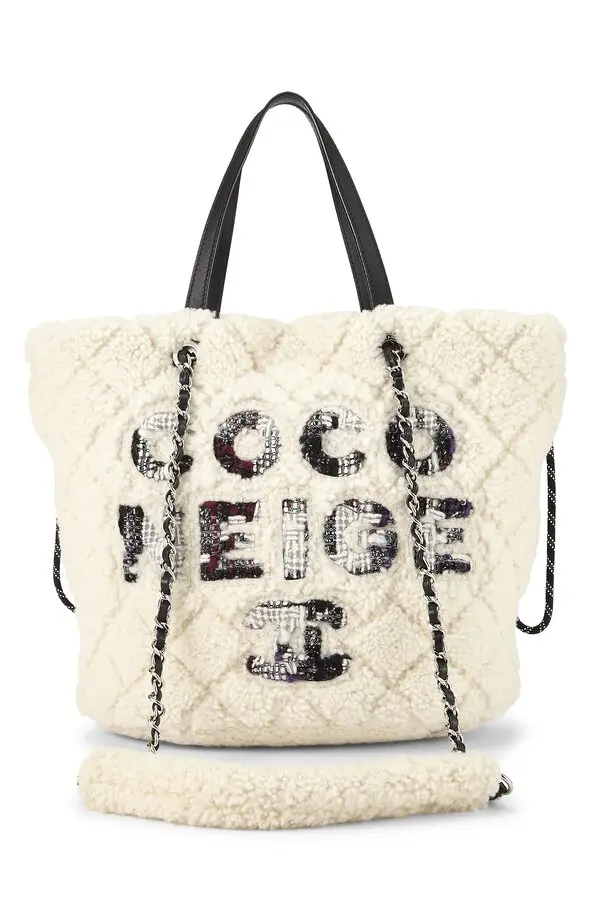 Chanel Shearling 'coco Neige' Tote