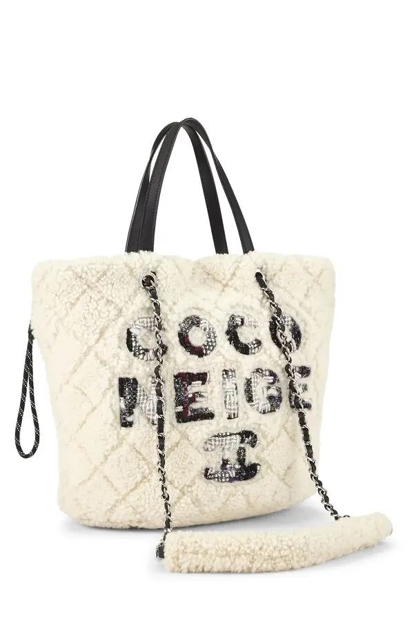 Chanel Shearling 'coco Neige' Tote