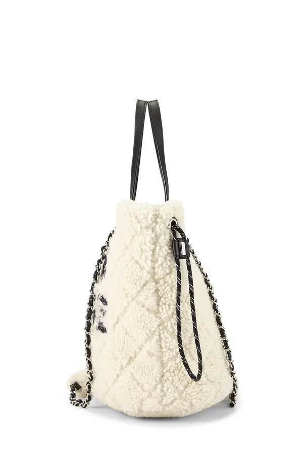 Chanel Shearling 'coco Neige' Tote
