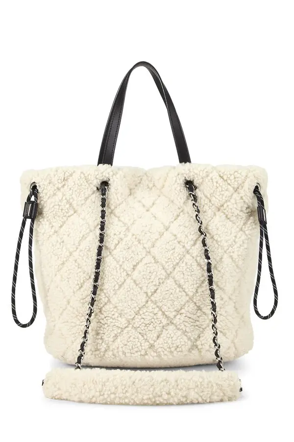 Chanel Shearling 'coco Neige' Tote
