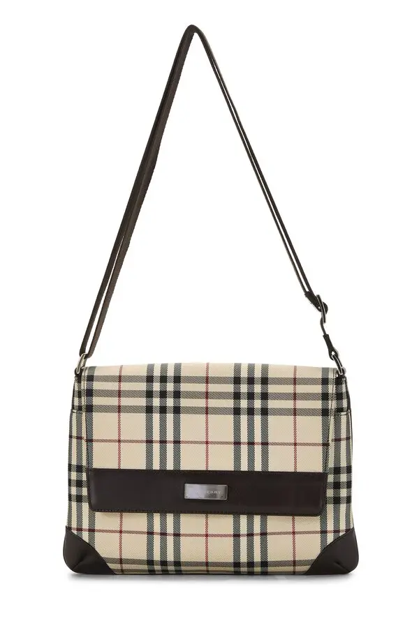 Burberry Jacquard Check Flap Messenger