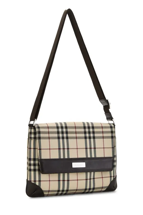 Burberry Jacquard Check Flap Messenger
