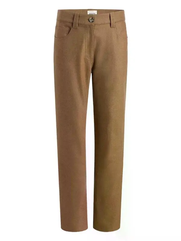 Khaite Straight-leg Wool-blend Trousers