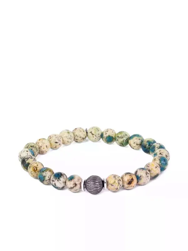 Tateossian Lhasa Graffiato Beaded Bracelet - Neutrals
