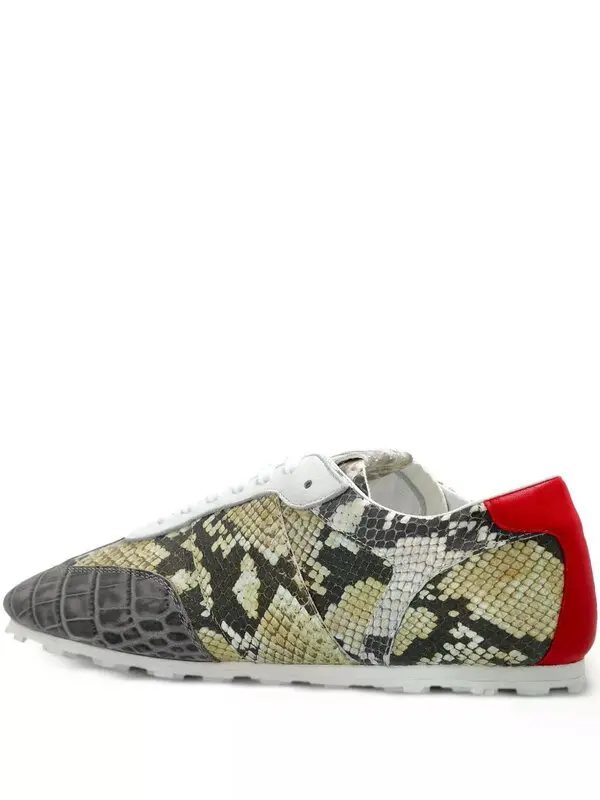 Marni Crocodile-effect Leather Sneakers