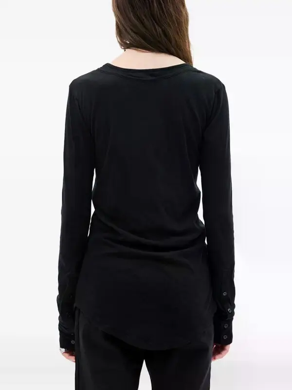 ANN DEMEULEMEESTER Vero Button-front Long-sleeve T-shirt