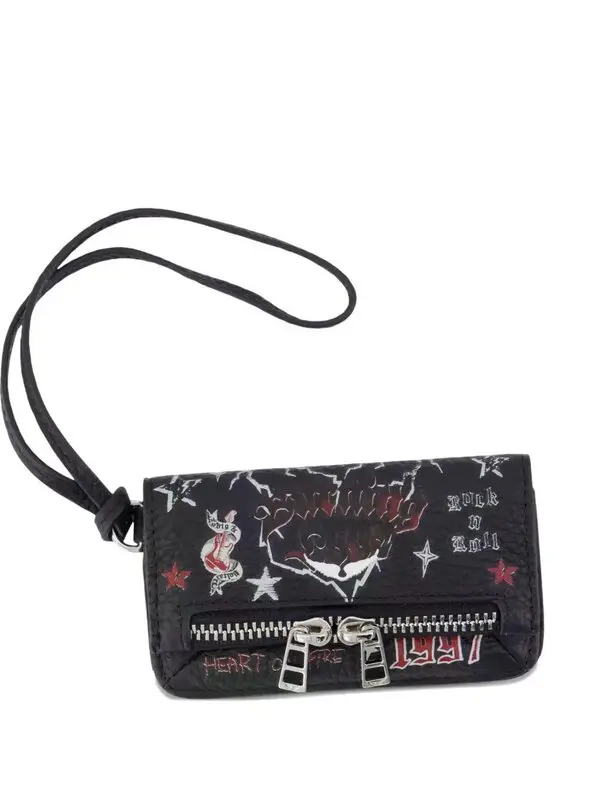 Zadig&Voltaire Logo-plaque Zip-around Wallet - Black