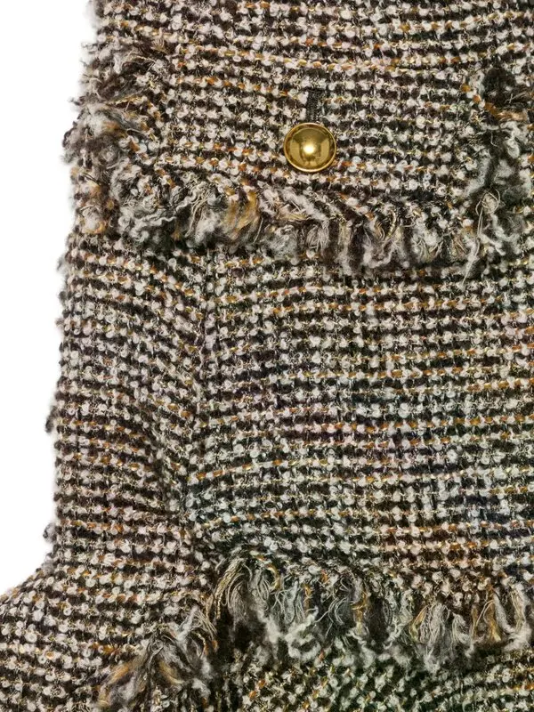 Sacai Fringed Tweed Skirt
