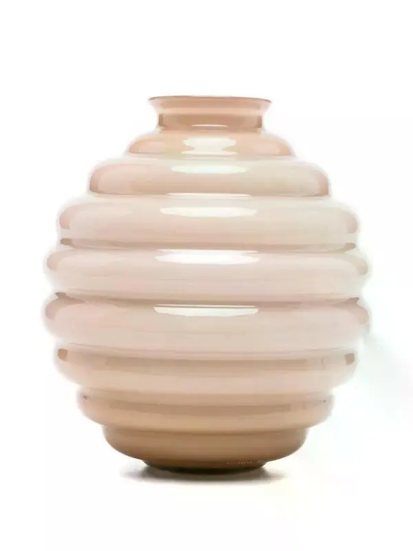 VENINI Deco Ribbed Vase - Pink