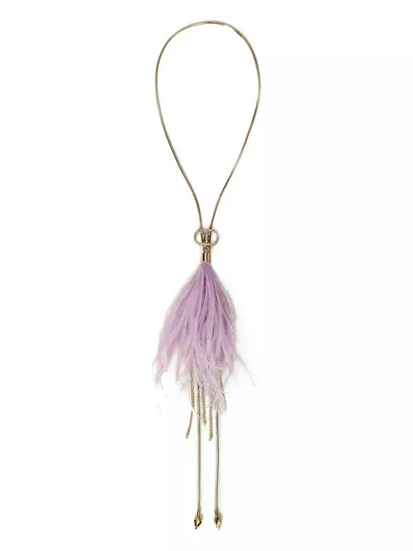 TWINSET Feather-tassel Necklace - Purple