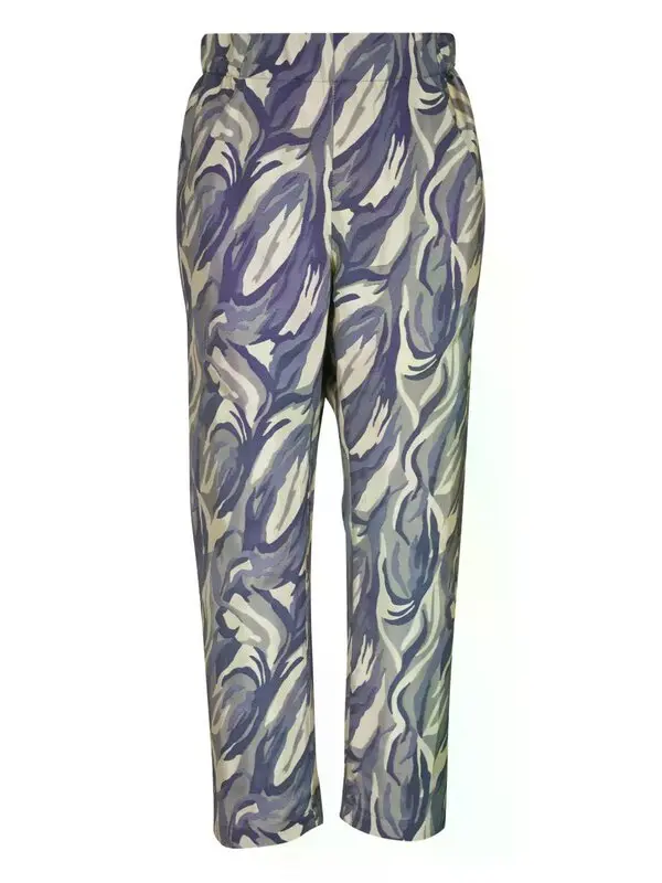 Zero + Maria Cornejo Abstract-print Elasticated-waist Trousers