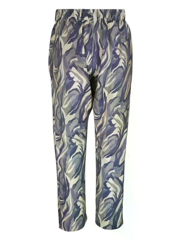 Zero + Maria Cornejo Abstract-print Elasticated-waist Trousers