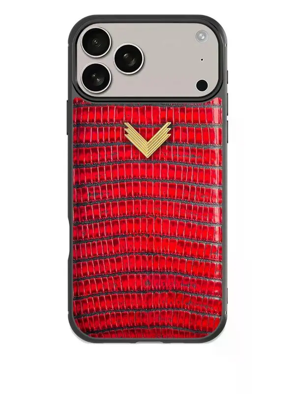 VELANTE Leather-textured Iphone 17 Pro Max Phone Case - Red