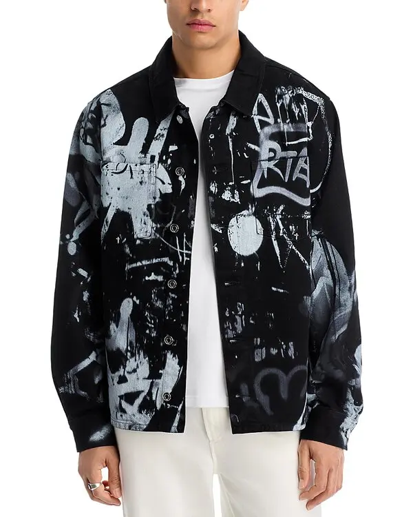 RtA Denim Graffiti Jacket