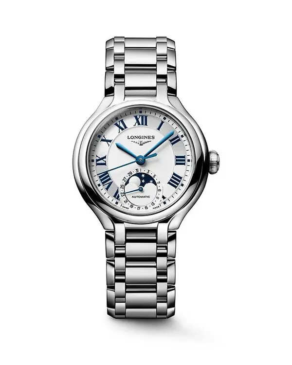LONGINES Primaluna Moonphase Watch - White/silver